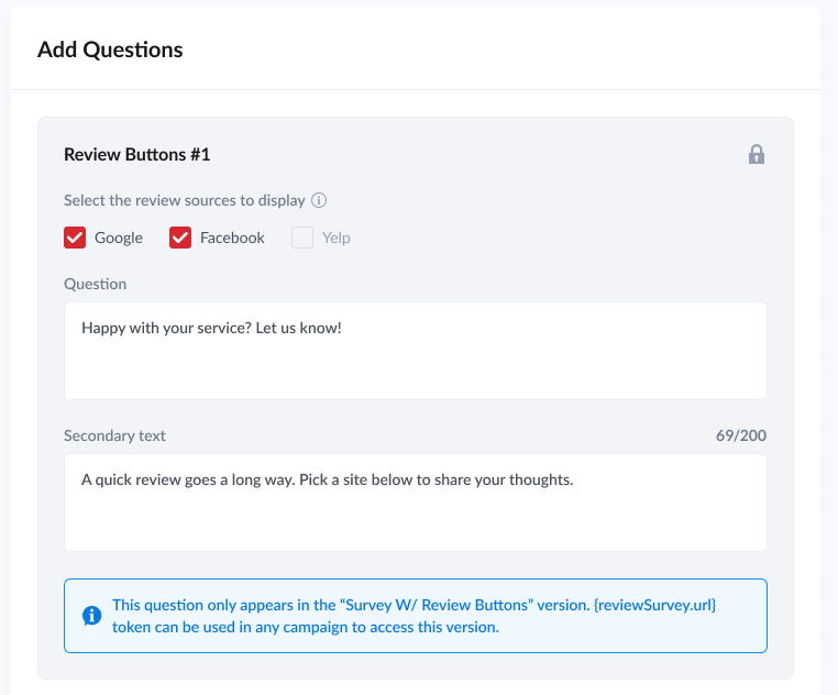 How to Customize the Review Request Email Template and Text Survey Token